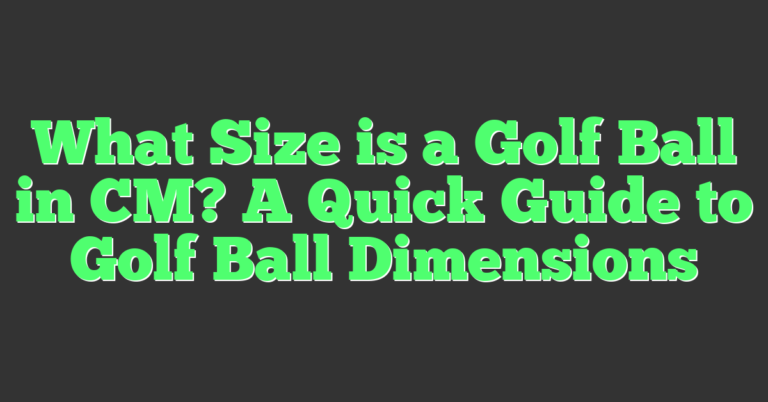 What Size Golf Ball Should You Use?